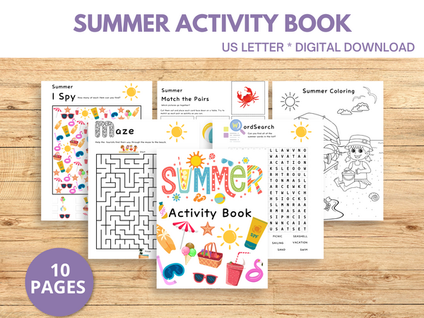 Printable Summer Activity Pack for Quiet Time, Travel, or Rainy Days ...