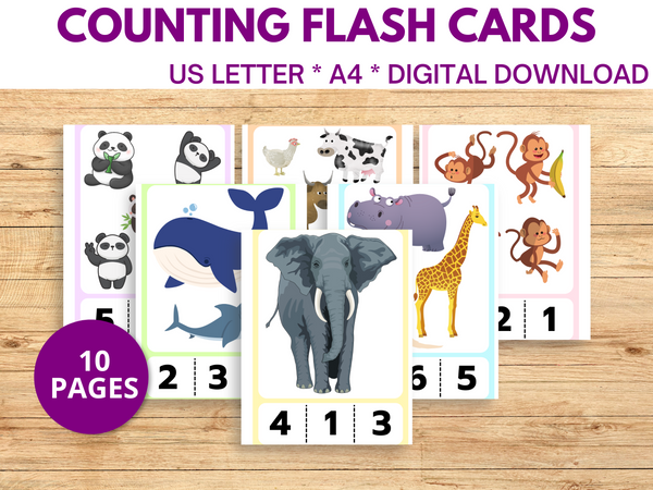 Printable Animal Counting Clip Cards – Print It Mo