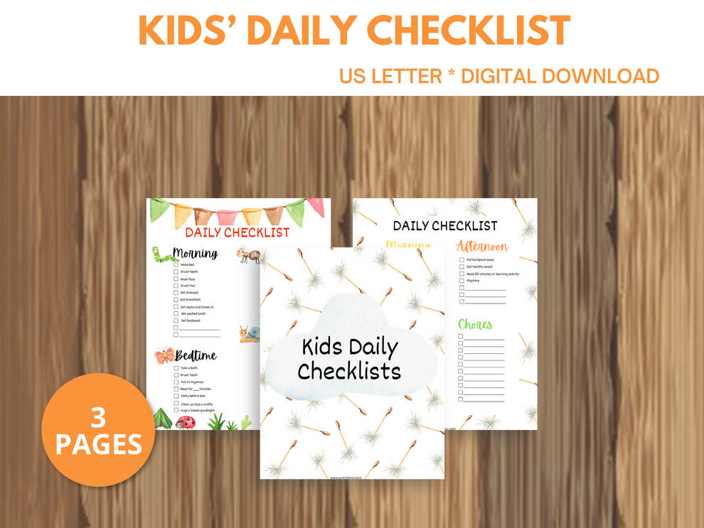 Printable Daily Checklist for Kids – Build Routines & Independence ...