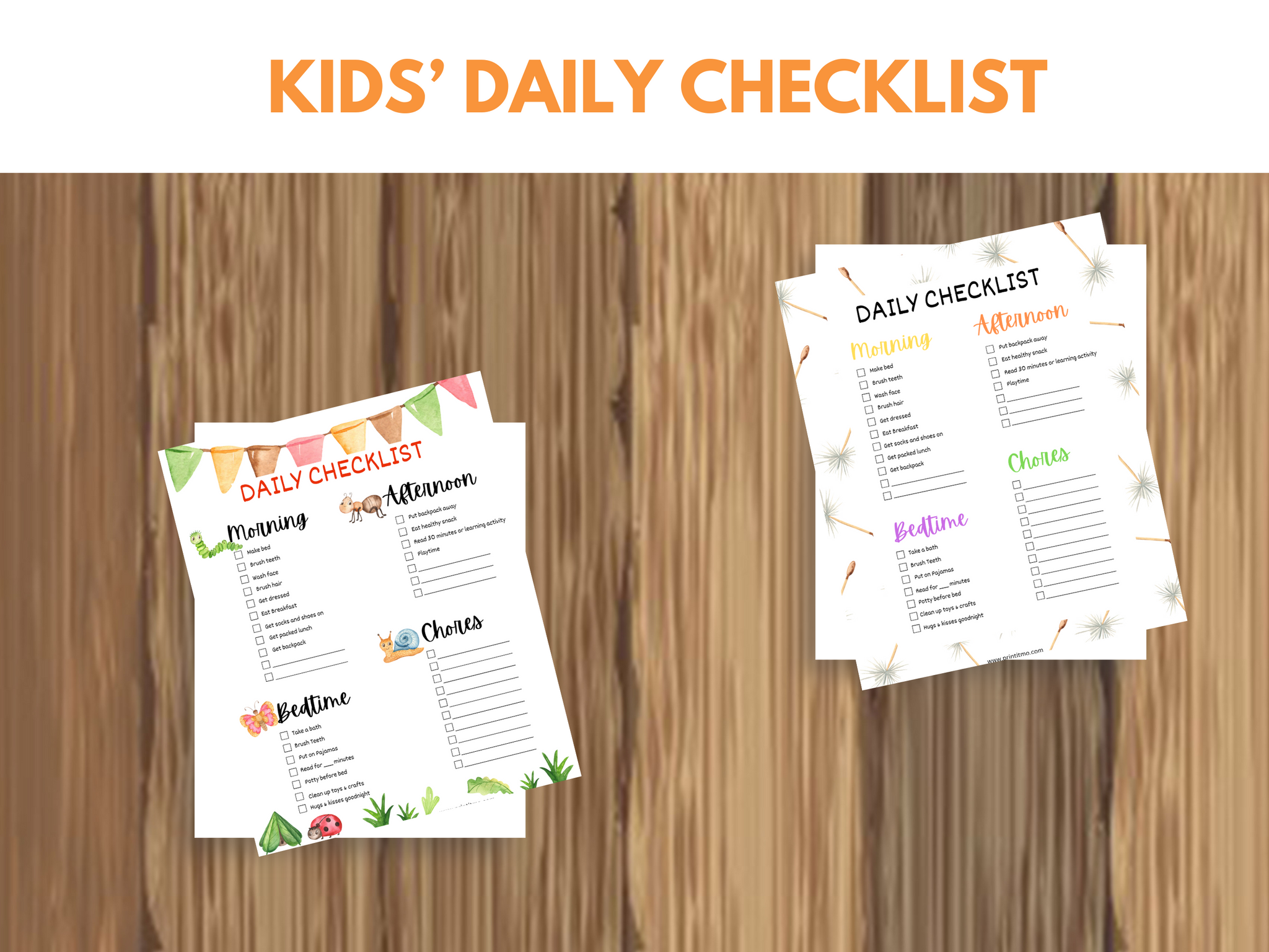 Printable Daily Checklist for Kids – Build Routines & Independence ...