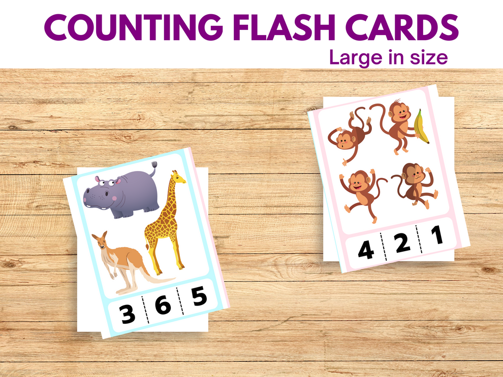 Printable Animal Counting Clip Cards – Print It Mo