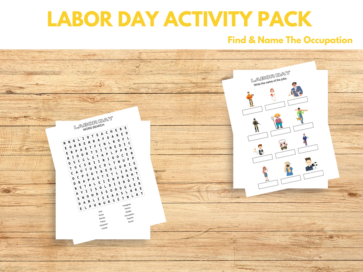 Labor Day Printable Activities for Kids – Coloring, Games & More ...