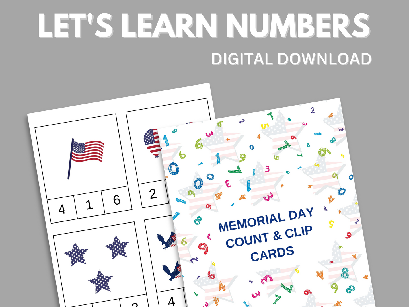 Memorial Day Count And Clip Cards PDF – Print It Mo