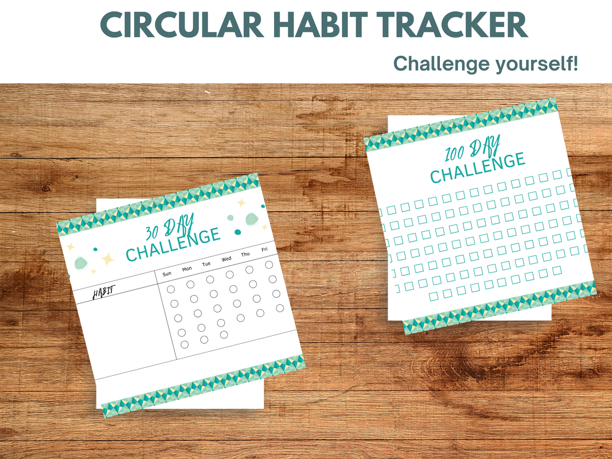 Circular Habit Tracker Printable – Print It Mo