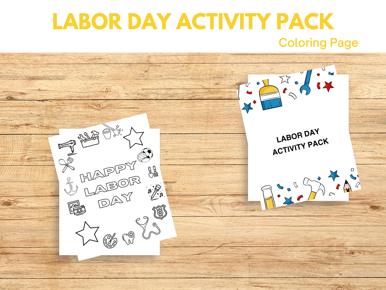 Labor Day Printable Activities for Kids – Coloring, Games & More ...