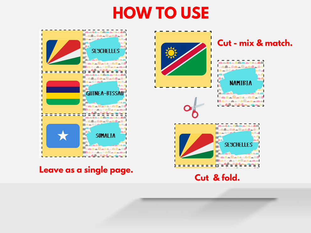 Printable Flags of the World Flash Cards – Print It Mo