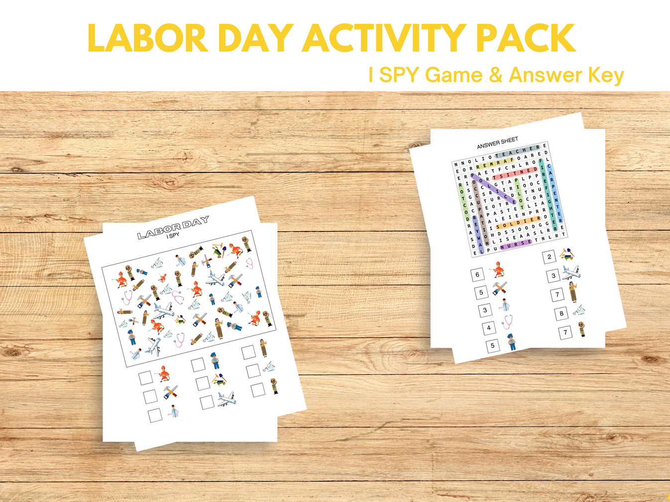 Labor Day Printable Activities for Kids – Coloring, Games & More ...